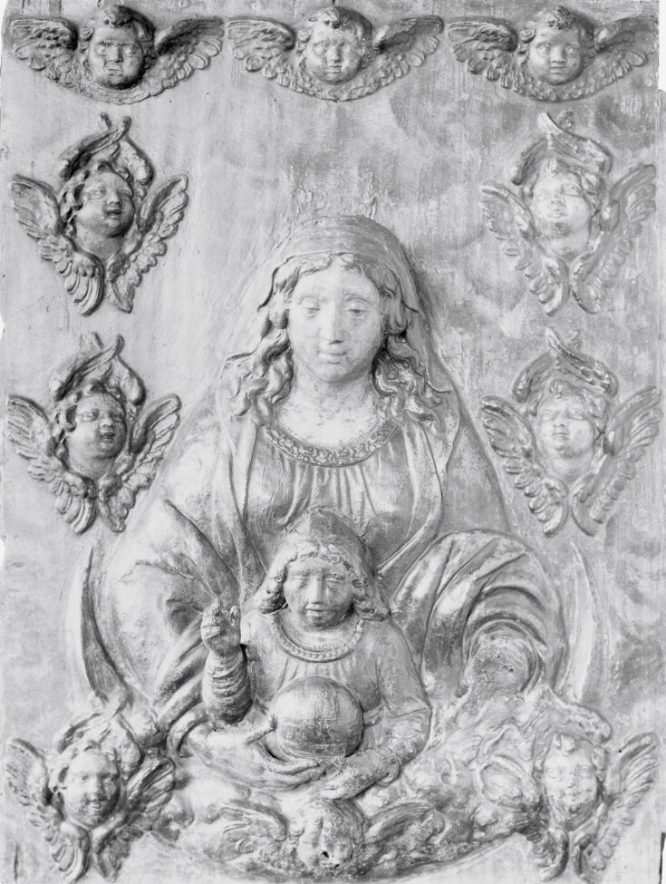 Virgin and Child with ten cherub heads | Unknown | V&A Explore The ...