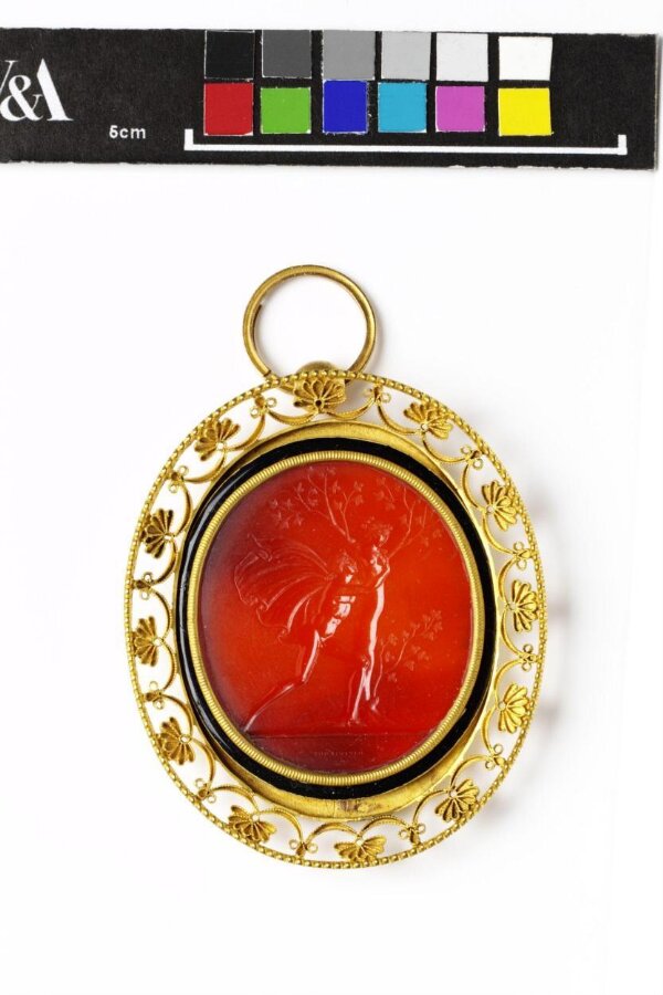 Apollo pursuing Daphne, who is partly transformed into a laurel tree ...