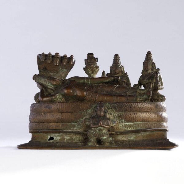 Vishnu reclining on the serpent Shesha | Unknown | V&A Explore The ...
