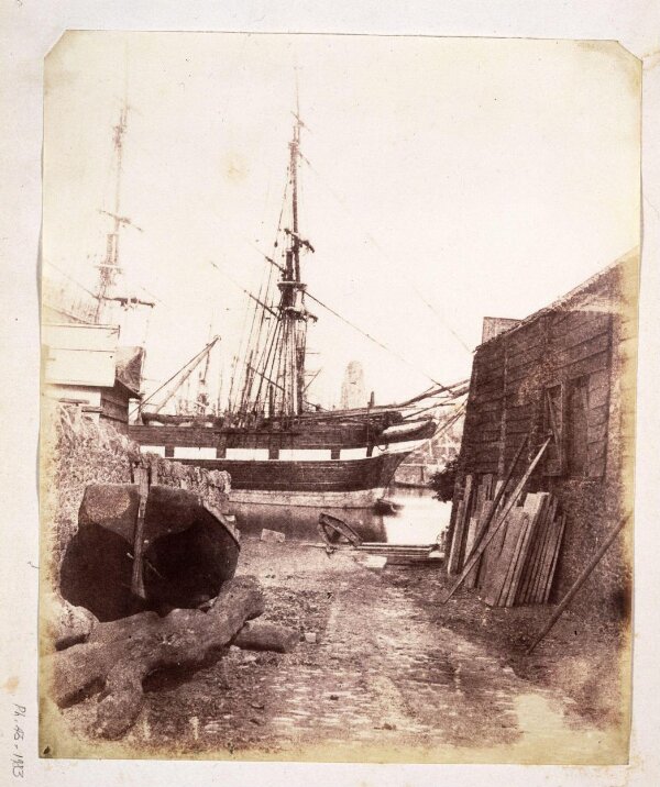 View of an Unidentified Harbour | Jones, Calvert Richard (Rev.) | V&A ...