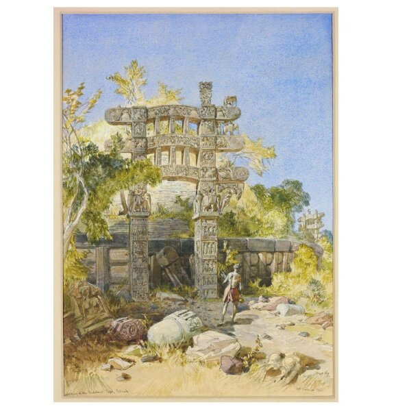 Gateway of the Buddhist Top at Sanchi | Simpson, William RI FRGS | V&A ...