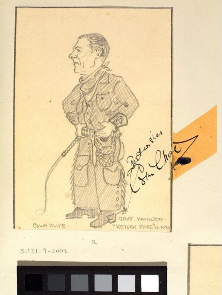 Colin Clive as Geoff Hamilton in Return Fare | Sommerlad, Gilbert | V&A ...