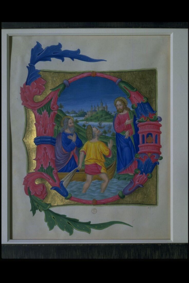 Facsimile copy of historiated initial | Wing, Caleb William | V&A ...