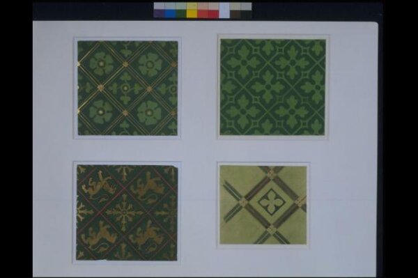 Textile design for small repeating diaper pattern | A.W. Pugin | V&A ...