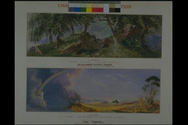 drawing of scenery and props in The Tempest | William Telbin | V&A ...