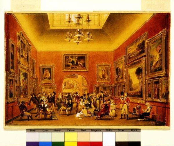 The Interior of the British Institution | Stephanoff, Francis Philip ...