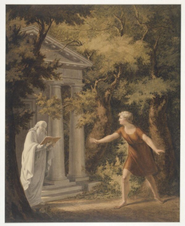 Telemachus discovering the priest of Apollo | Rigaud, Stephen Francis ...