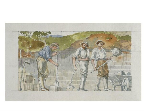 Digging clay out of pit | Rowe, William | V&A Explore The Collections