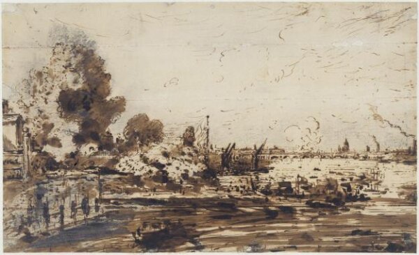 The Thames with Waterloo Bridge | Constable, John (RA) | V&A Explore ...