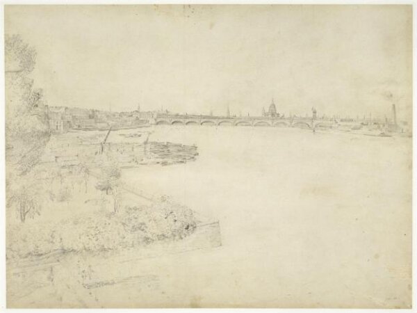 Waterloo Bridge from the west. | Constable, John (RA) | V&A Explore The ...
