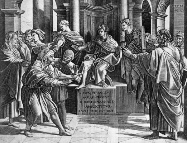 The Blinding of Elymas | Raphael | Musi, Agostino dei | V&A Explore The ...