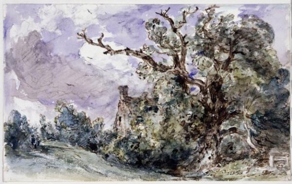 A cottage by a wood at Findon, Sussex | Constable | V&A Explore The ...