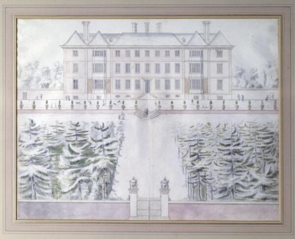 Perspective view of Ham House from the south | Unknown | V&A Explore ...
