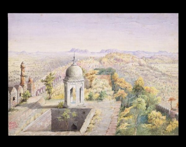 Landscape in Ambagarh, Bhandara (Central Provinces), India | Temple ...