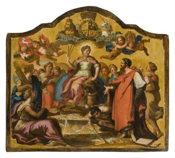 Allegorical Figures: Britannia Enthroned, surrounded by Concord ...