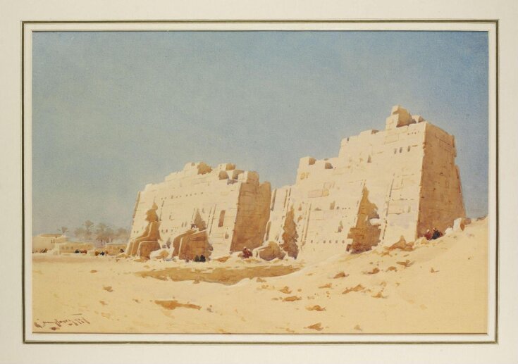 The Eighth Pylon, Karnak, Thebes | Lamplough, Augustus Osborne (BWS NBA ...