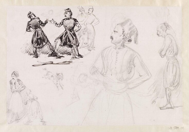 Greek figures, some dancing, and a dog | Leblanc, Théodore | V&A ...