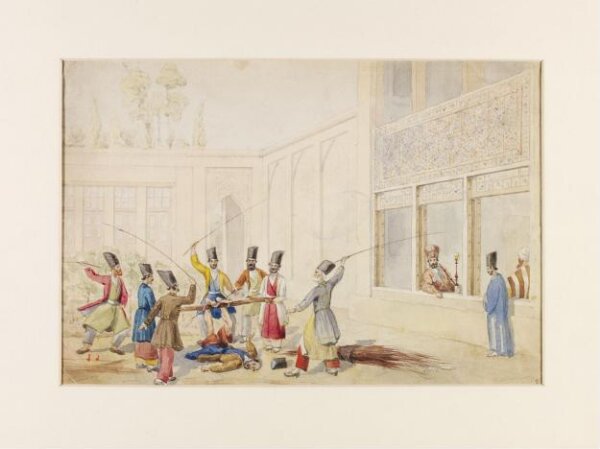 Administering the Felek or bastinado in Persia | Pierson, William Henry ...