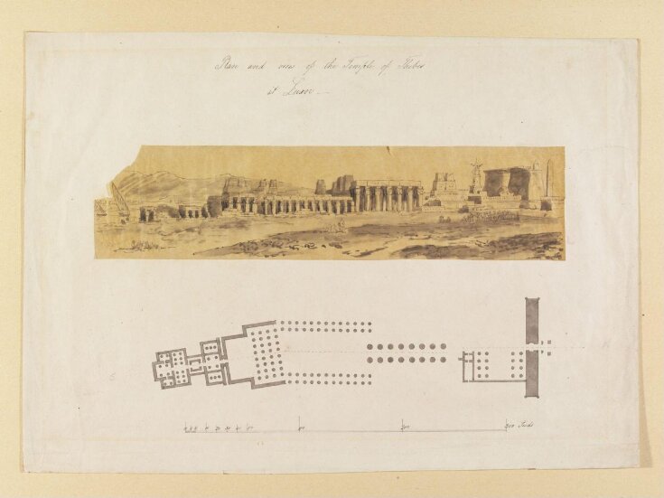 Plan and view of the Temple of Thebes at Luxor | Denon, Dominique ...