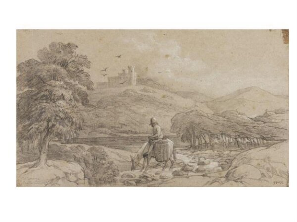 Donkey and castle. | Maclise, Daniel (RA) | V&A Explore The Collections