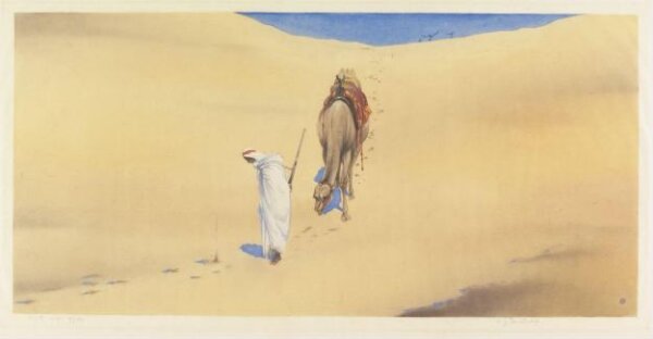 An Arab and his camel in the desert | Detmold | V&A Explore The Collections
