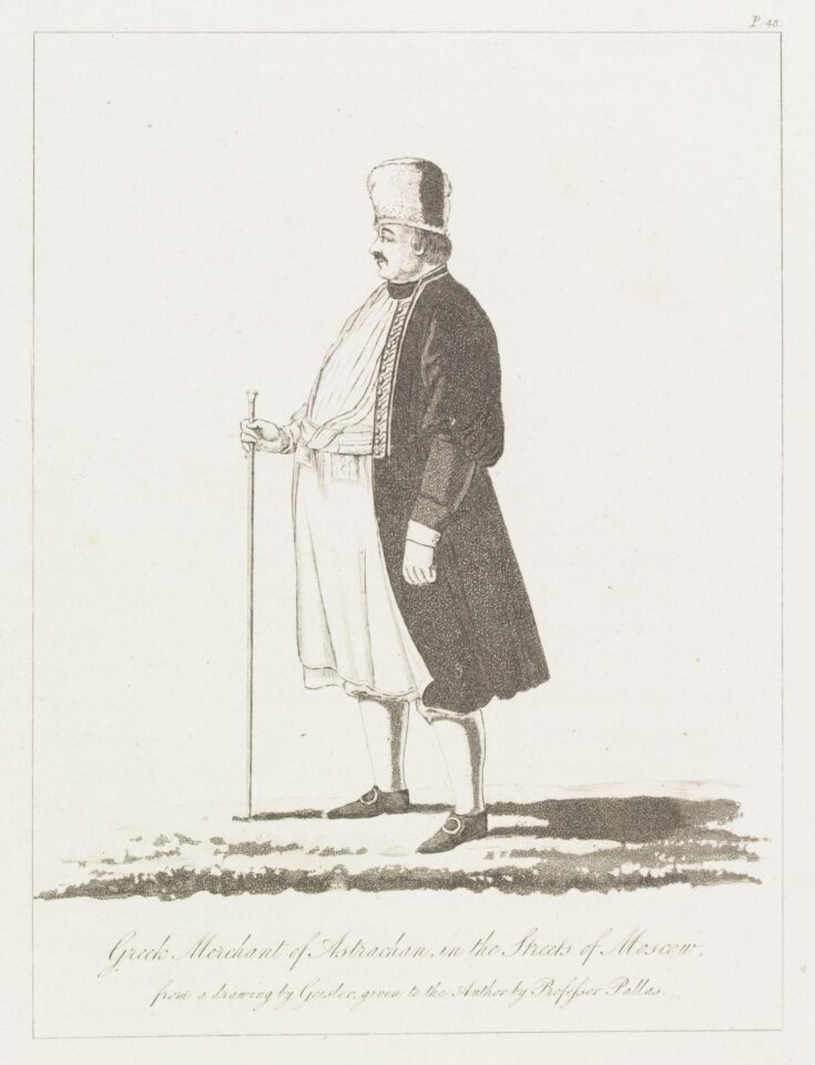 Greek Merchant of Astrachan, in the Streets of Moscow | Geissler | V&A ...