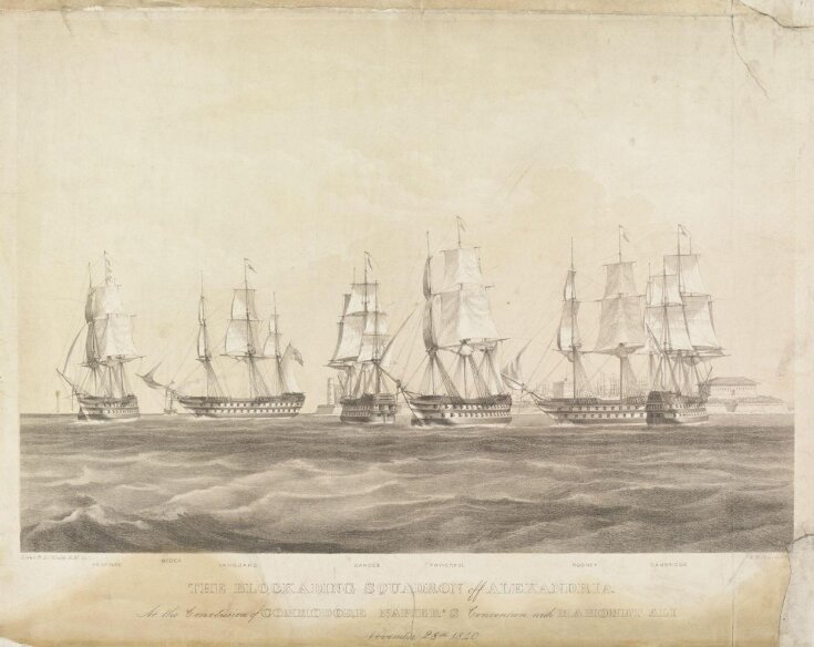 The Blockading Squadron off Alexandria At the Conclusion of Commodore ...