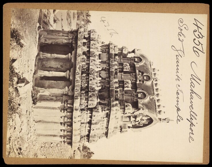 Mahavellipore. Solid Granite Temple | Francis Frith | V&A Explore The ...