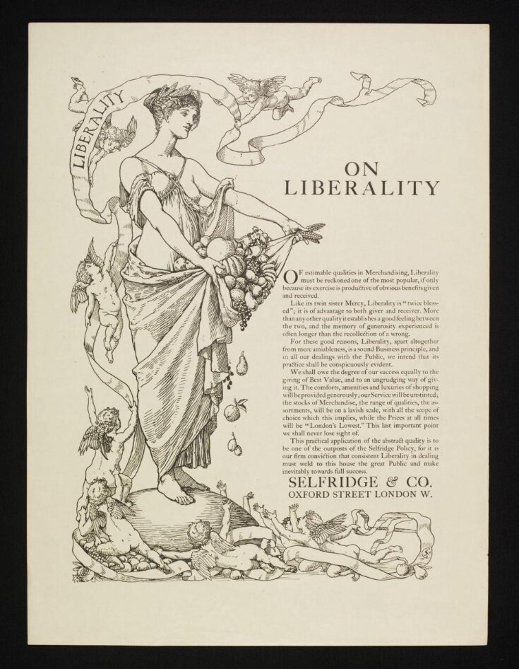 On Liberality, Selfridge & Co. | Crane, Walter | V&A Explore The ...