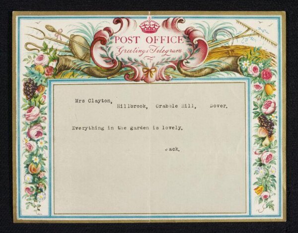 Third British general greetings telegram | Whistler | V&A Explore The ...