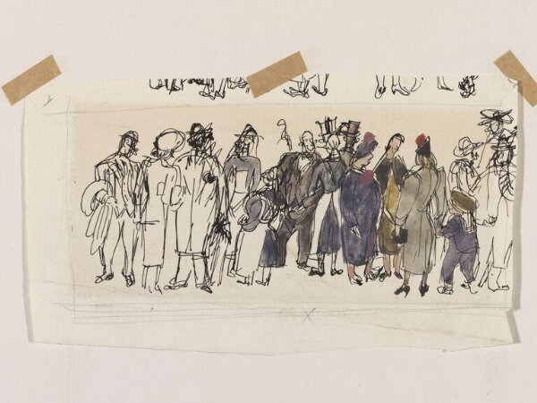 Sketch of standing figures | Ginger, Phyllis E. | V&A Explore The ...