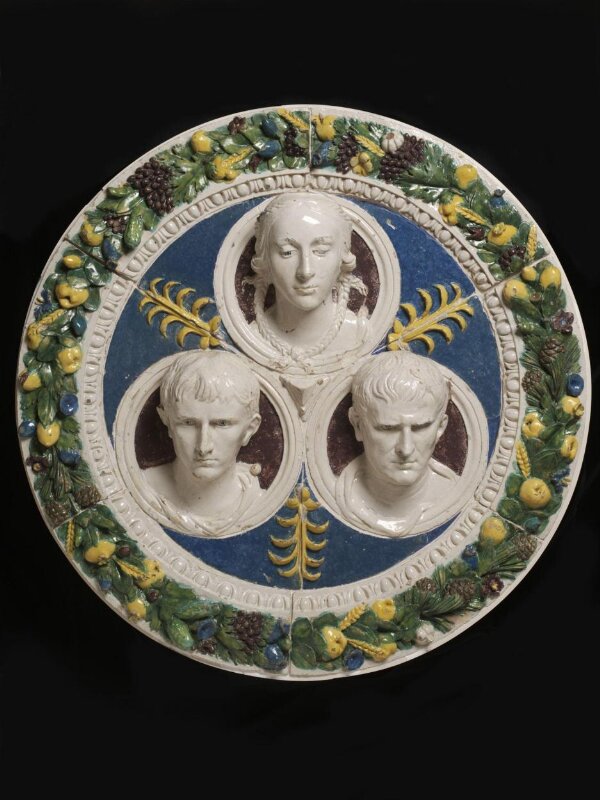 Roundel depicting Julia (?) Augustus & Agrippa | Robbia, Giovanni della ...