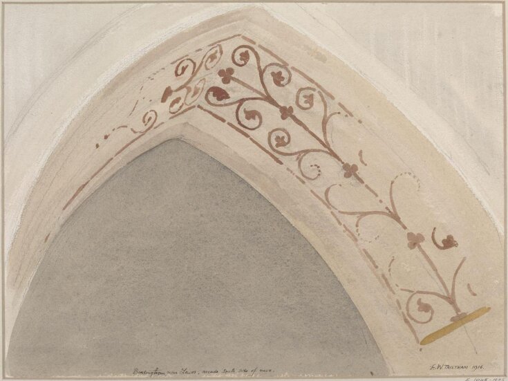 Copy of painted decoration from Beddingham Church, East Sussex ...