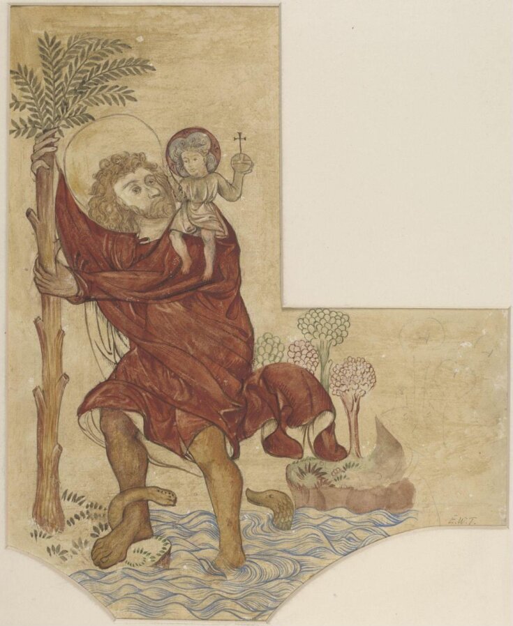 St. Christopher and the Christ Child | Ernest William Tristram | V&A ...