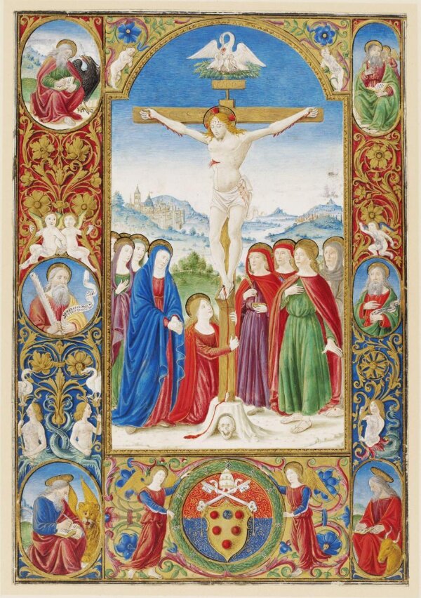 Crucifixion from a papal Missal | Attavante | V&A Explore The Collections