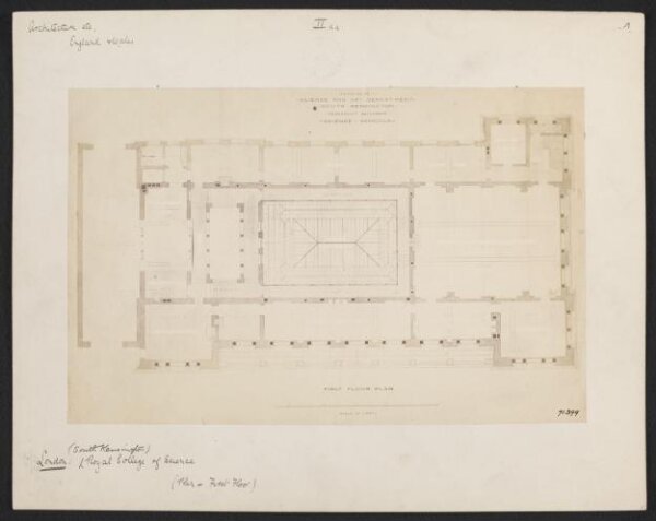 Royal College of Science: first floor plan, South Kensington | Spackman ...