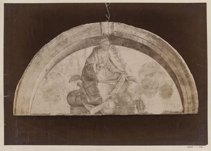 Fresco ceiling section attributed to Alessandro Pampurino, originally ...