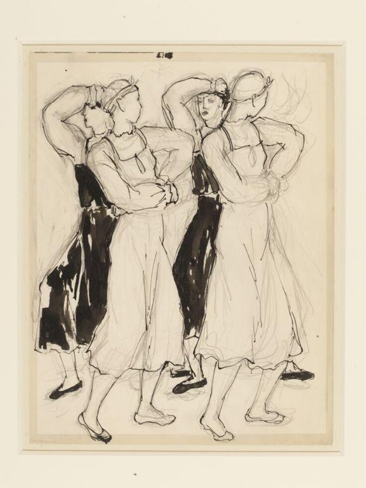 Four female dancers. Choreography design for the ballet Les Noces ...
