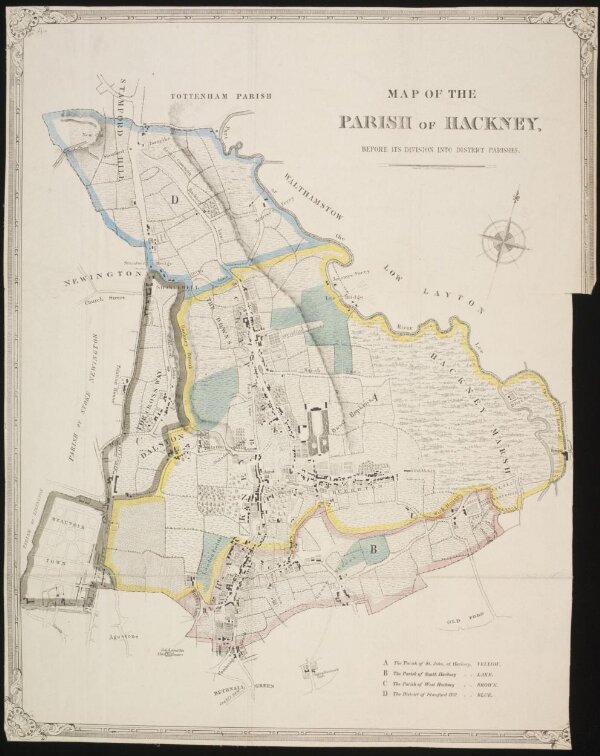 Map of the Parish of Hackney, before its division into district ...