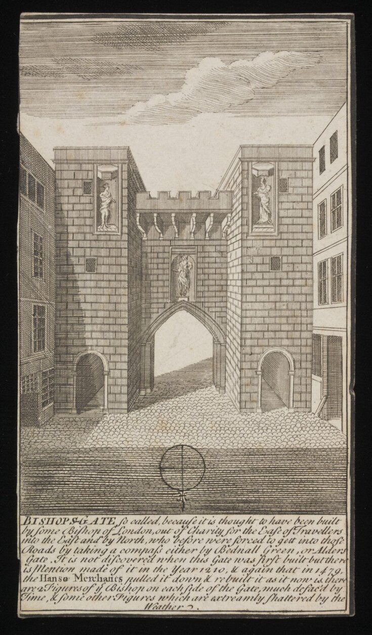 View of the old Gate (Bishopsgate) | Unknown | V&A Explore The Collections