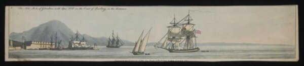 The New Mole of Gibraltar with Apes Hill on the Coast of Barbary in the ...