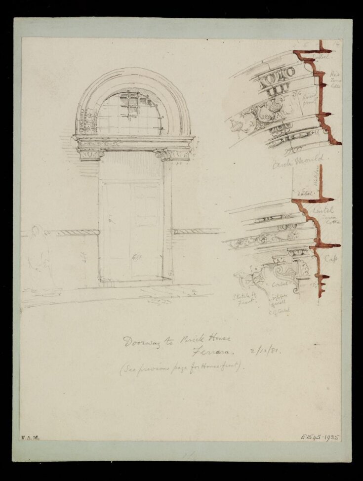 One of 235 drawings of architectural subjects in France, Germany, and ...