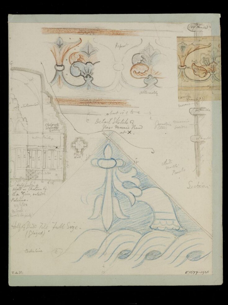 One of 235 drawings of architectural subjects in France, Germany, and ...