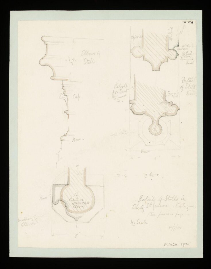 One of 235 drawings of architectural subjects in France, Germany, and ...