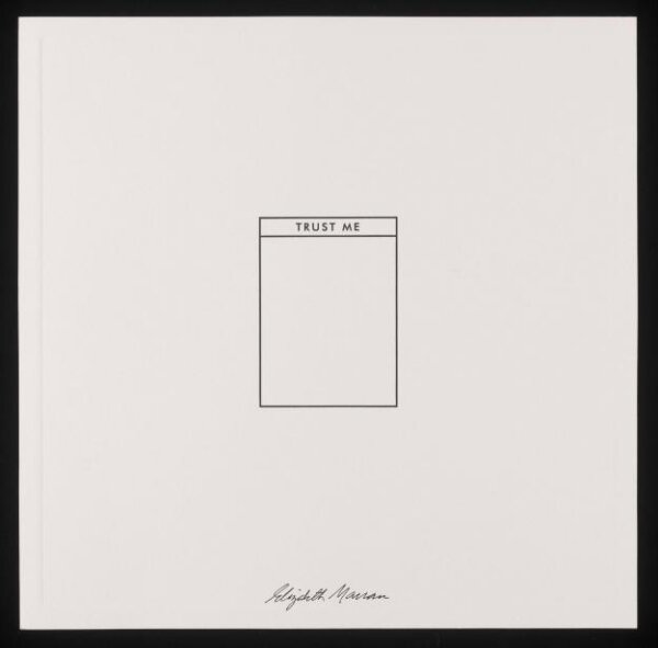 Title page for the edition of 20 prints entitled 'Trust Me' | Hairston ...