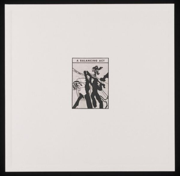A balancing act. One plate from the suite of 20 prints entitled 'Trust ...