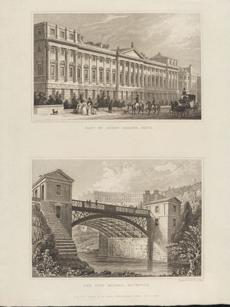 Part of Queen Square, Bath. The New Bridge, Bathwick. | Frederick ...
