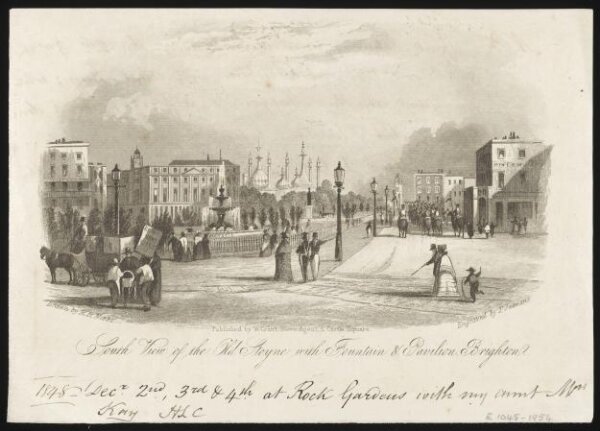 South View of the Old Steyne with Fountain & Pavilion, Brighton ...