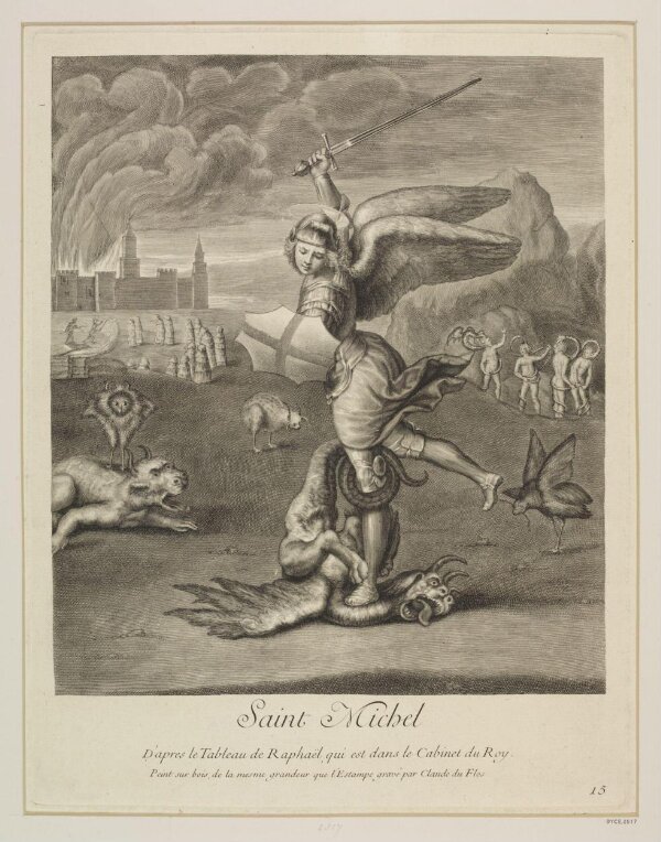 St. Michael vanquishing the Evil Spirit | Raphael | Duflos, Claude | V ...