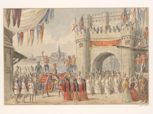 Historical Episode. Henry V entering London after the battle of ...